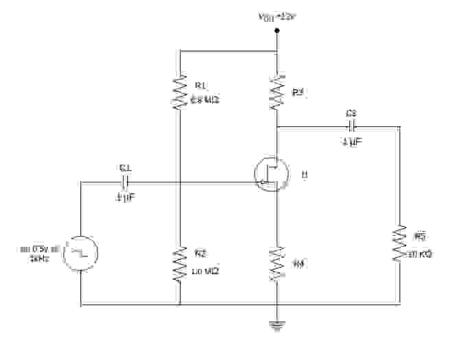 Solved Draw The Common Source Jfet Amplifier With Voltage