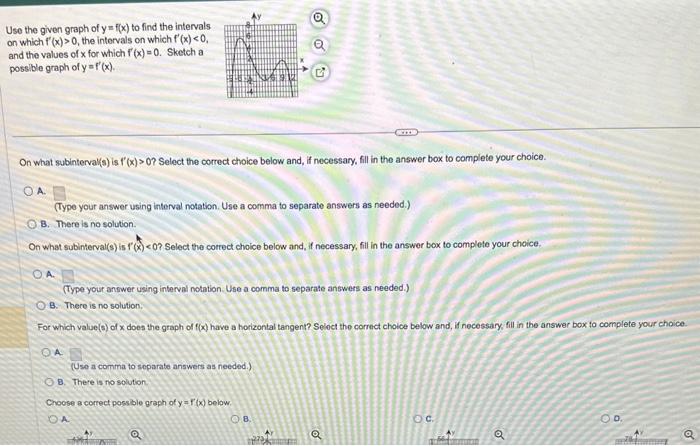 Solved Use the given graph of y=f(x) to find the intervals | Chegg.com