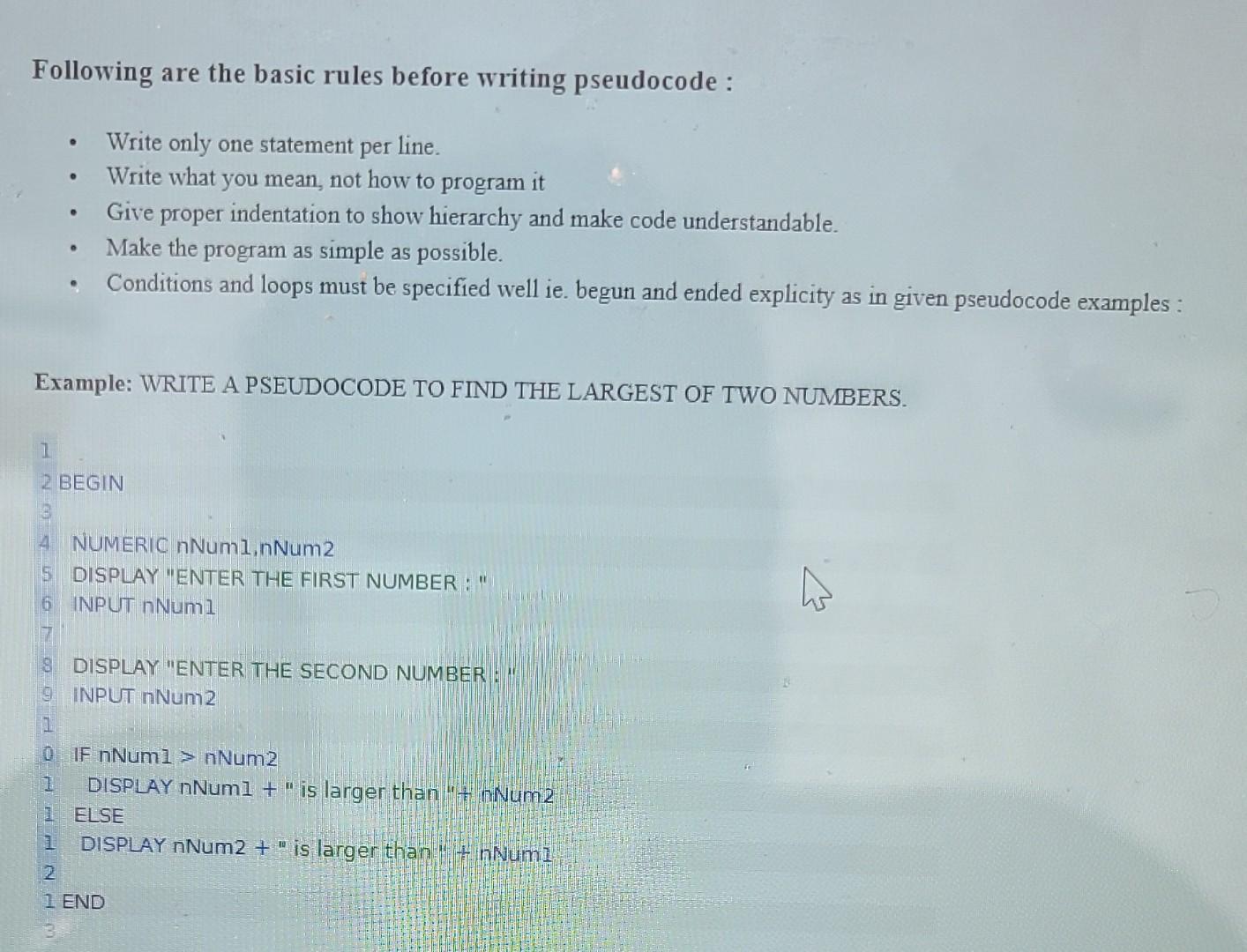 Solved Following are the basic rules before writing | Chegg.com