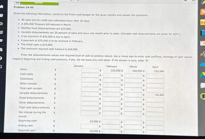 Solved Given the following information, construct the firm's | Chegg.com