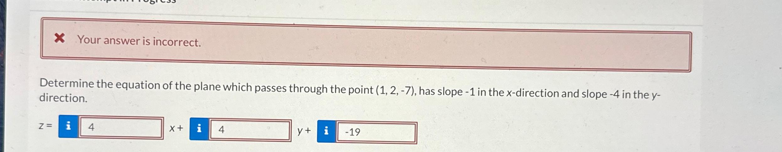 Solved Your answer is incorrect.Determine the equation of | Chegg.com Solved Your answer is incorrect.Determine the equation of | Chegg.com