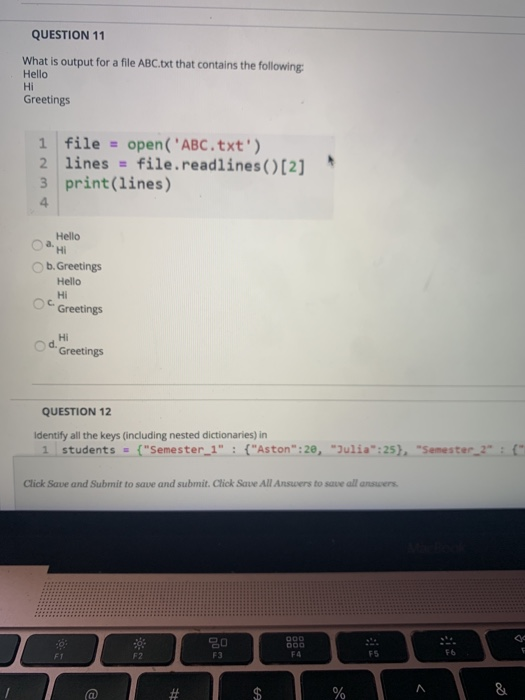 Solved QUESTION 11 What is output for a file ABC.txt that | Chegg.com