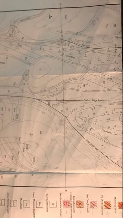 Solved Problem 4.4 Draw topographic profiles and structure | Chegg.com