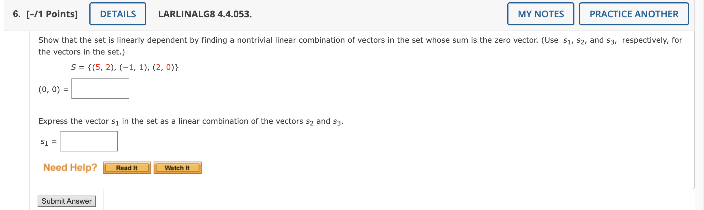 Solved Show that the set is linearly dependent by finding a | Chegg.com