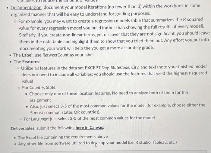 Solved Requirements: - Create a multiple linear regression | Chegg.com