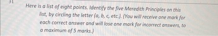 Here is a list of eight points. Identify the five | Chegg.com