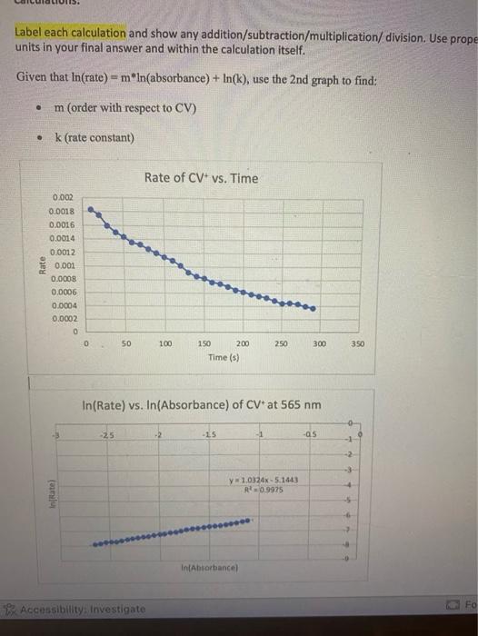 Solved Label each calculation and show any | Chegg.com