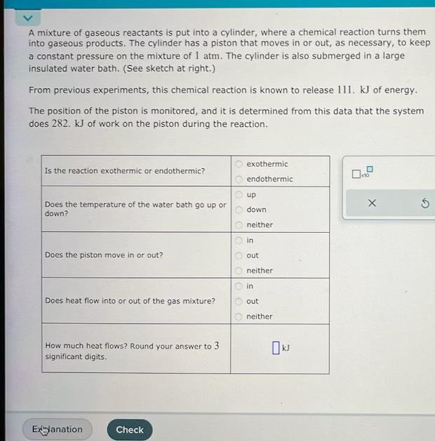 Solved A mixture of gaseous reactants is put into a | Chegg.com