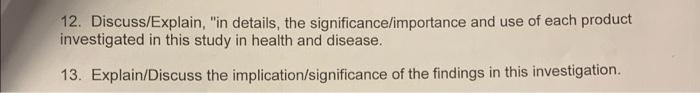 12. Discuss/Explain, "in details, the | Chegg.com