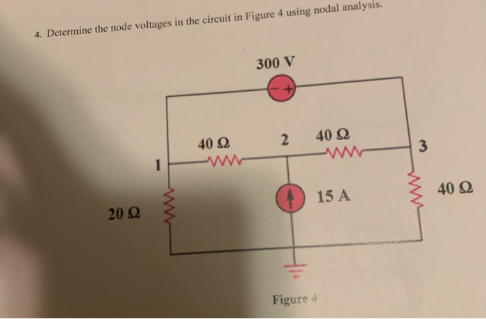 Solved 4. Determine the node voltages in the circuit in | Chegg.com