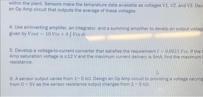 Solved within the plant. Sensors make the temprature data | Chegg.com