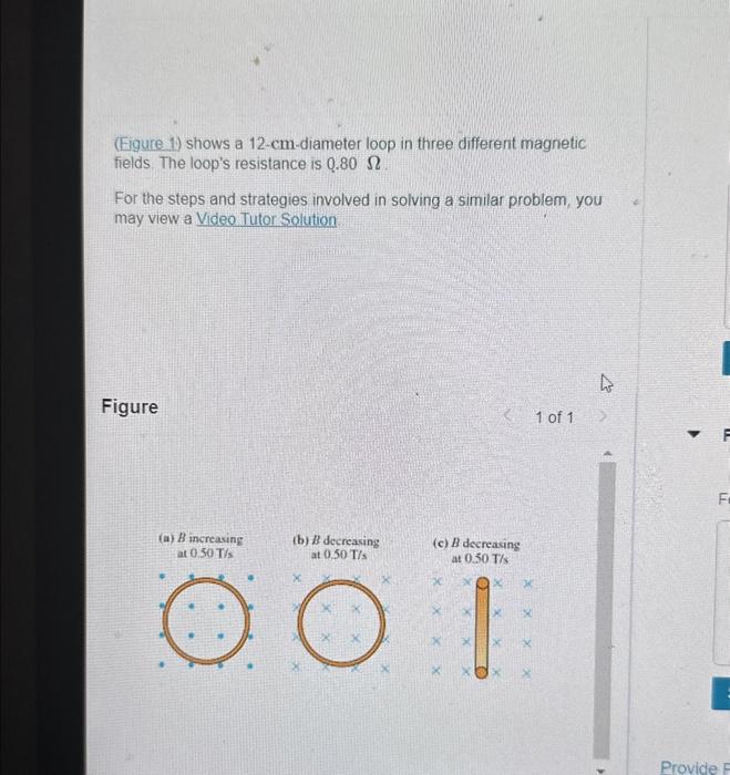 Solved igure 1) shows a 12-cm-diameter loop in three | Chegg.com