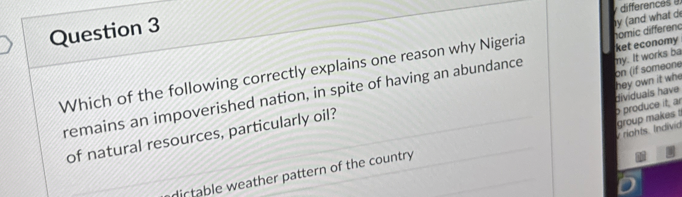 Solved Question 3Which of the following correctly explains | Chegg.com