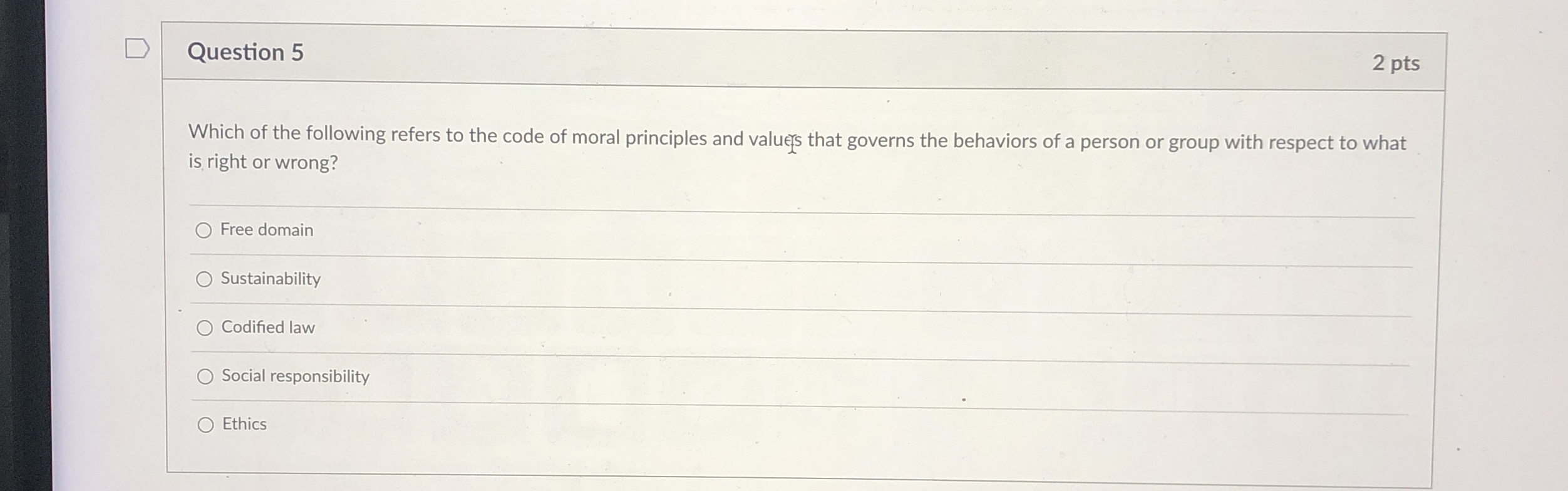 Solved Question 52 ﻿ptsWhich of the following refers to the | Chegg.com