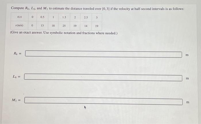 Solved Compute R6,L6, and M3 to estimate the distance | Chegg.com