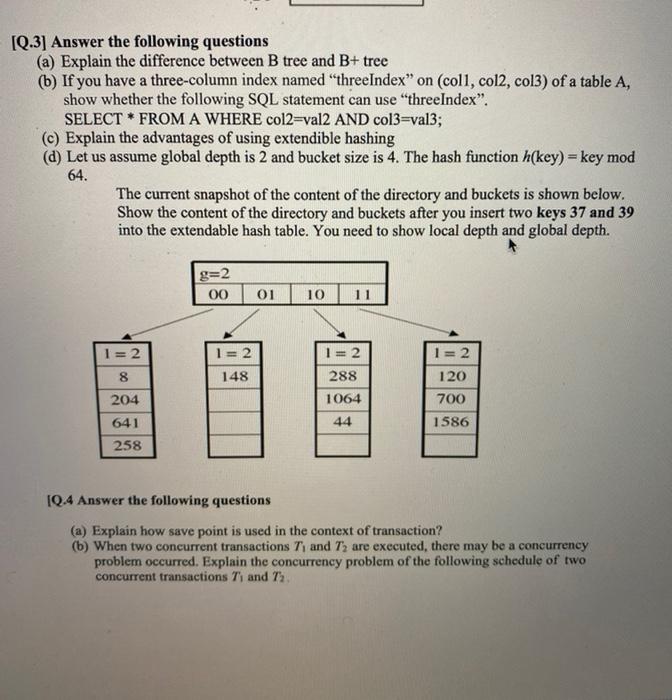 Solved [Q.3] Answer the following questions (a) Explain the | Chegg.com