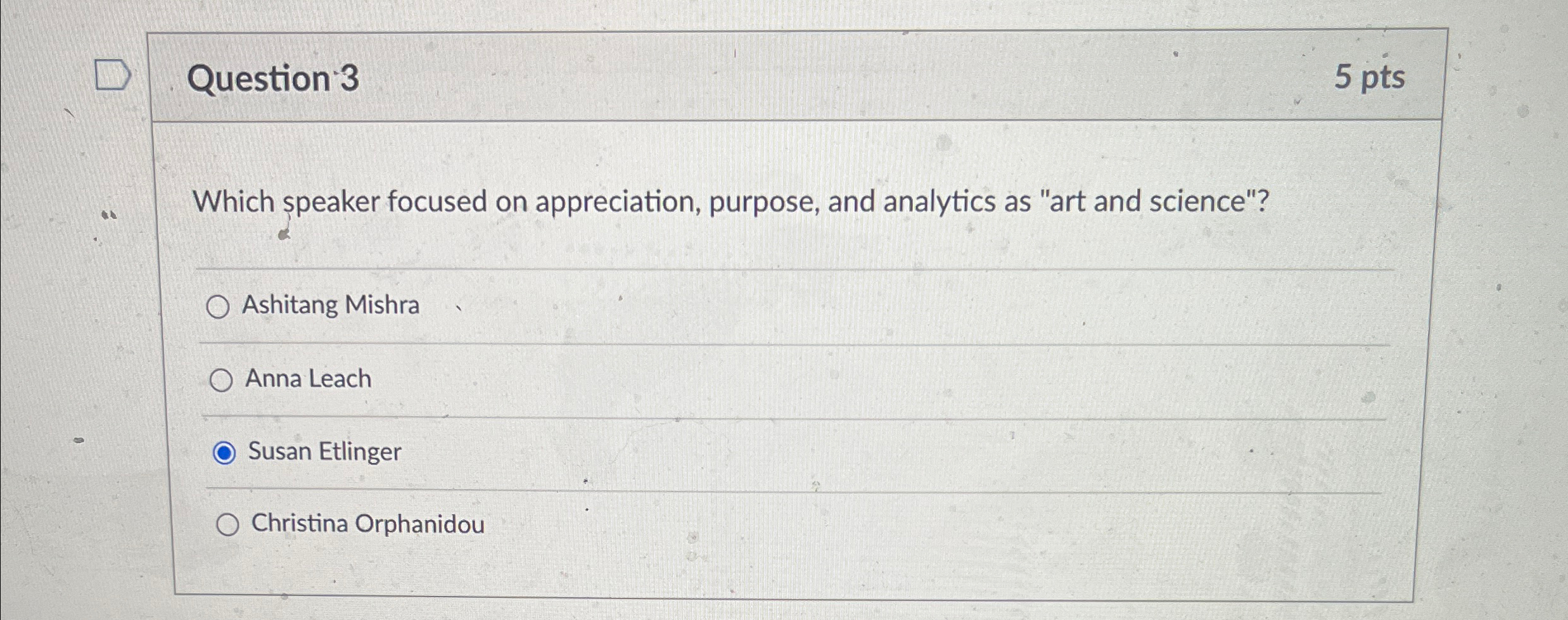 Solved Question 35 ﻿ptsWhich speaker focused on | Chegg.com