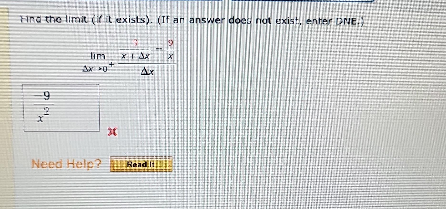 Solved Find the limit (if it exists). (If an answer does not | Chegg.com