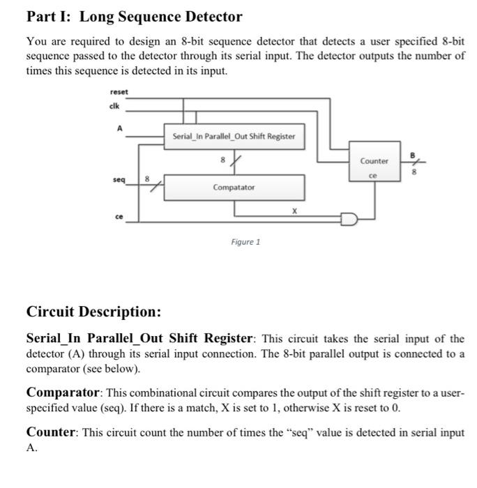 Solved Part I: Long Sequence Detector You are required to | Chegg.com