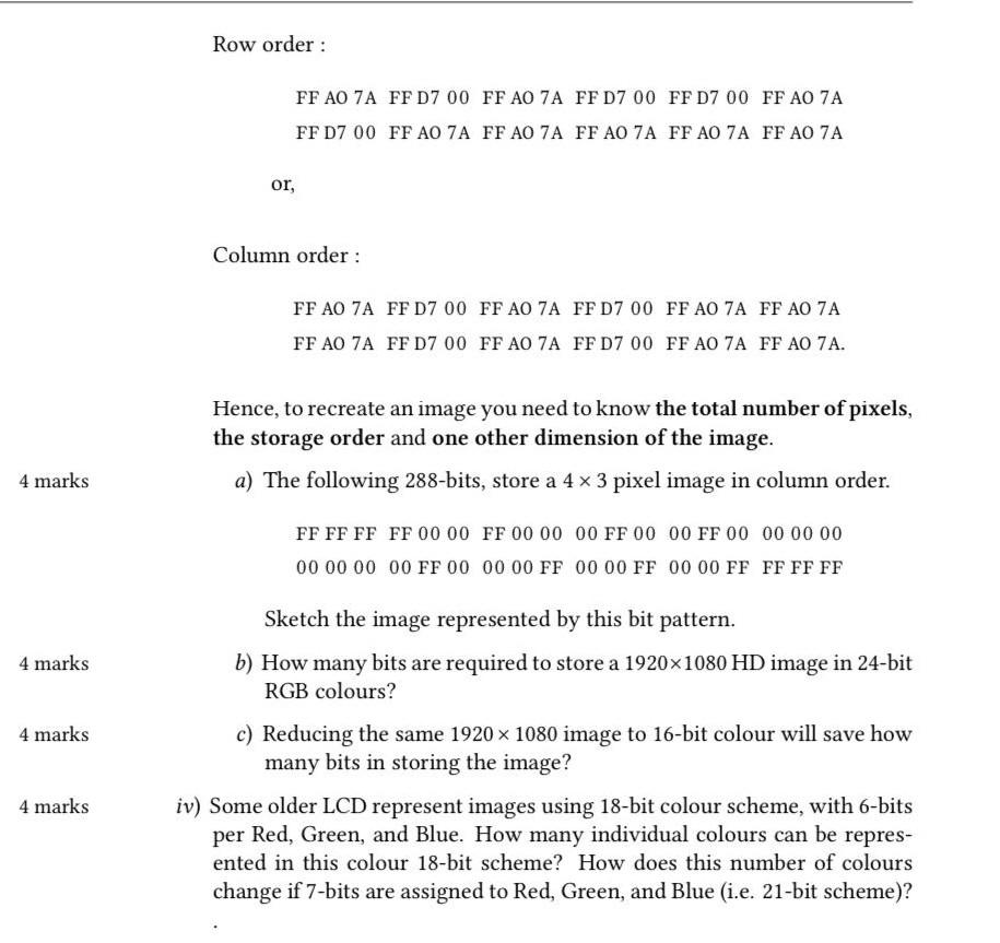 In computers, colours are created by mixing different | Chegg.com
