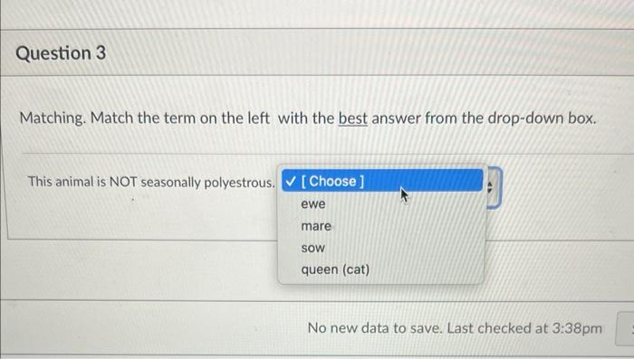 Solved Matching. Match the term on the left with the best | Chegg.com