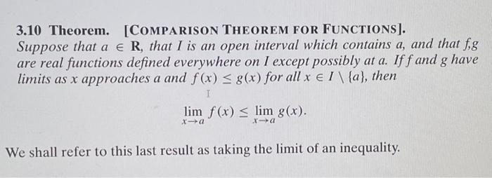 Solved 3.10 Theorem. [COMPARISON THEOREM FOR FUNCTIONS]. | Chegg.com