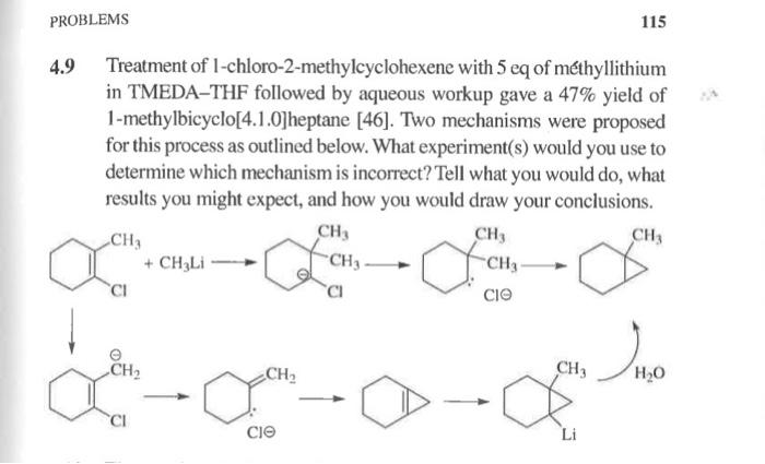 Solved 4.9 Treatment of 1-chloro-2-methylcyclohexene with 5 | Chegg.com