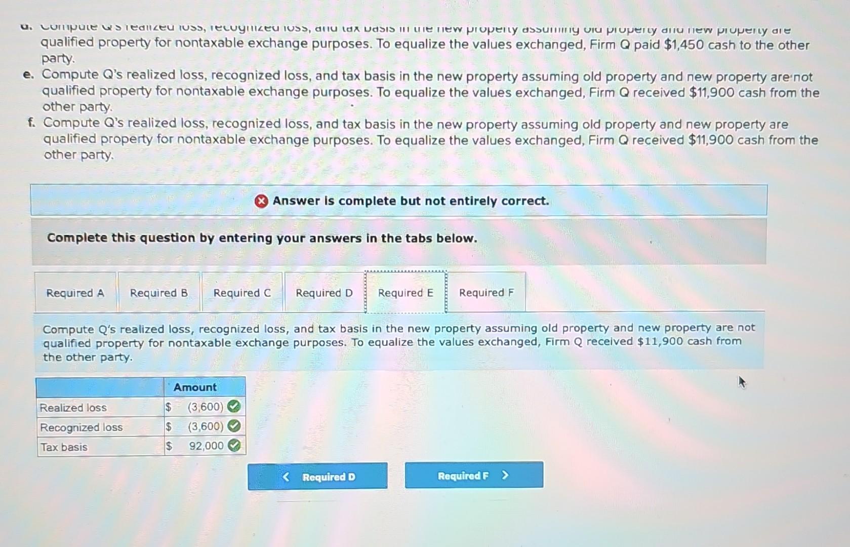 Solved Firm Q exchanged old property with an $107,500 tax | Chegg.com
