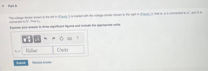 Consider two voltage dividers shown in (Figure 1). | Chegg.com