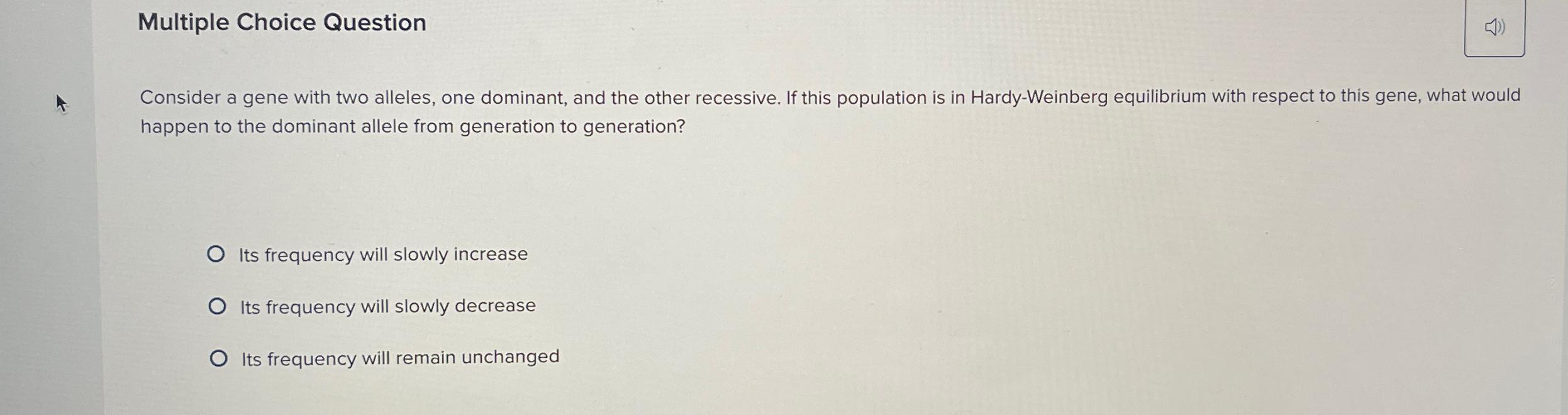 Solved Multiple Choice QuestionConsider a gene with two | Chegg.com