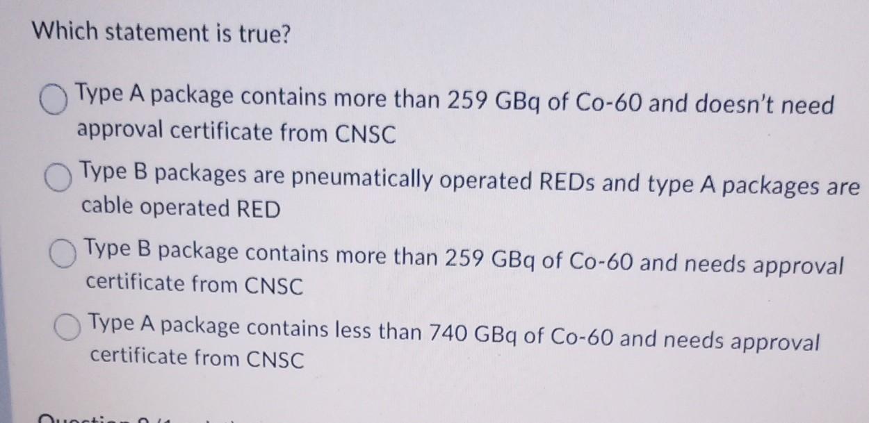 Solved Which statement is true? Type A package contains more | Chegg.com