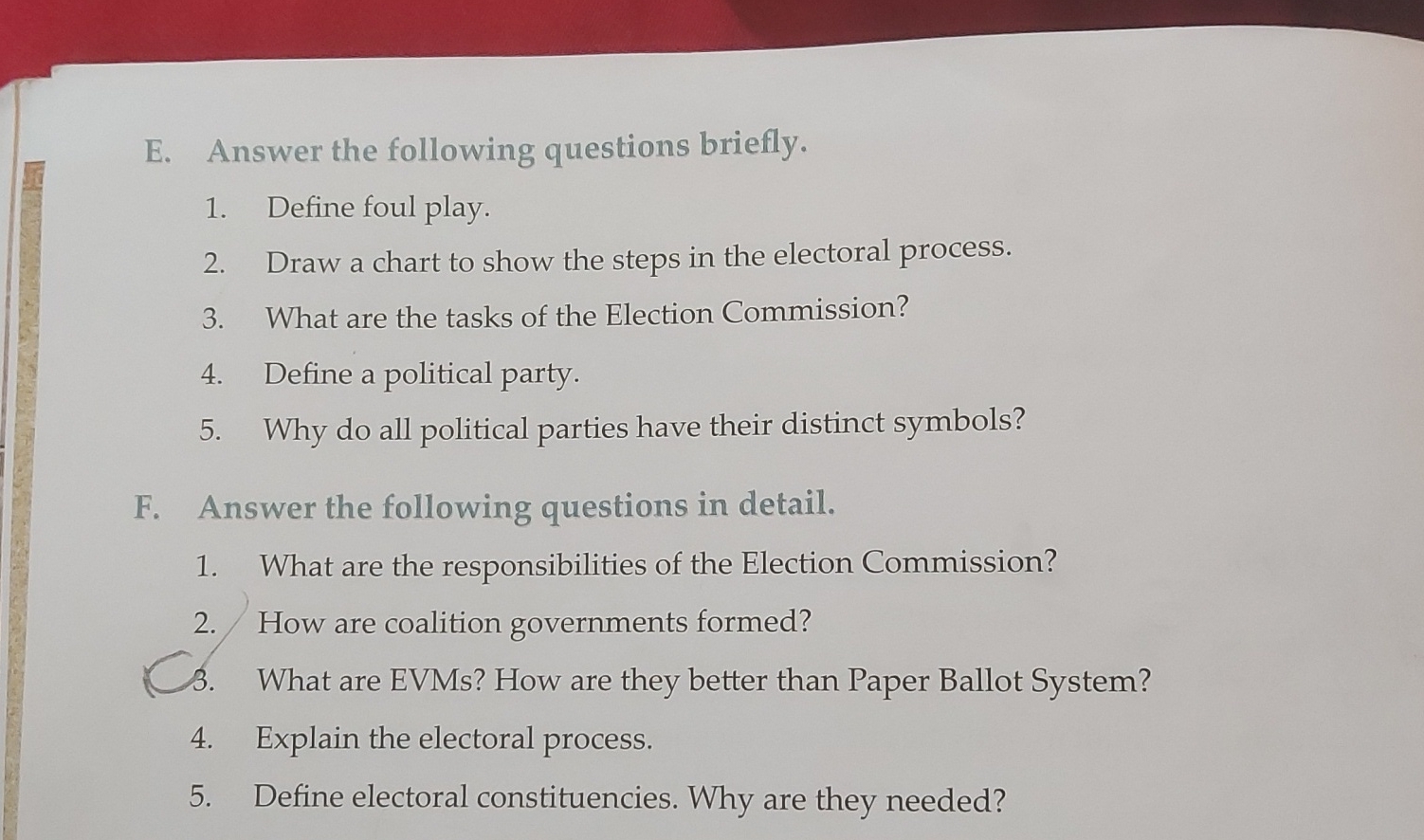 E. ﻿Answer the following questions briefly.Define | Chegg.com