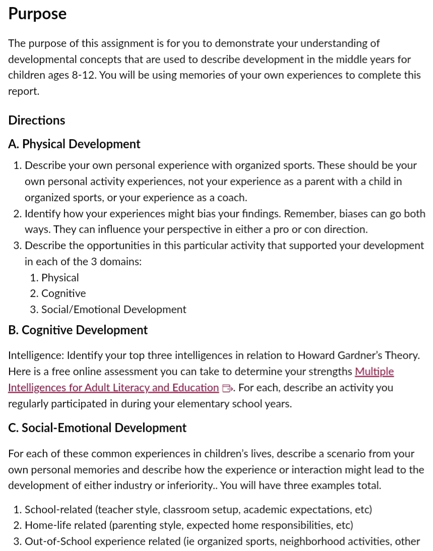 Solved PurposeThe purpose of this assignment is for you to | Chegg.com