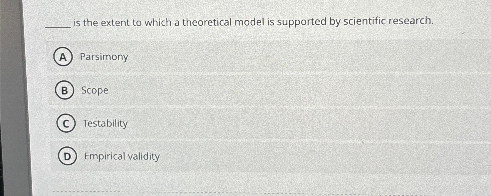 Solved is the extent to which a theoretical model is | Chegg.com