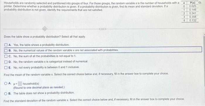 Solved Households are randomly selected and partitioned into | Chegg.com
