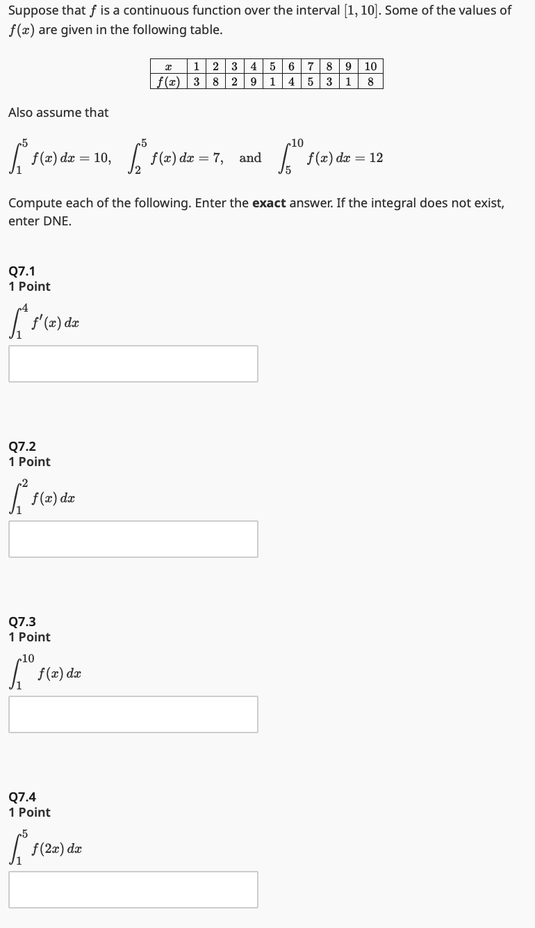 Solved Suppose that f ﻿is a continuous function over the | Chegg.com