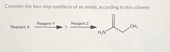 Solved Consider the two-step synthesis of an amide, | Chegg.com