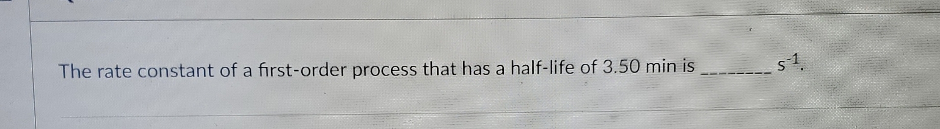 Solved The rate constant of a first-order process that has a | Chegg.com