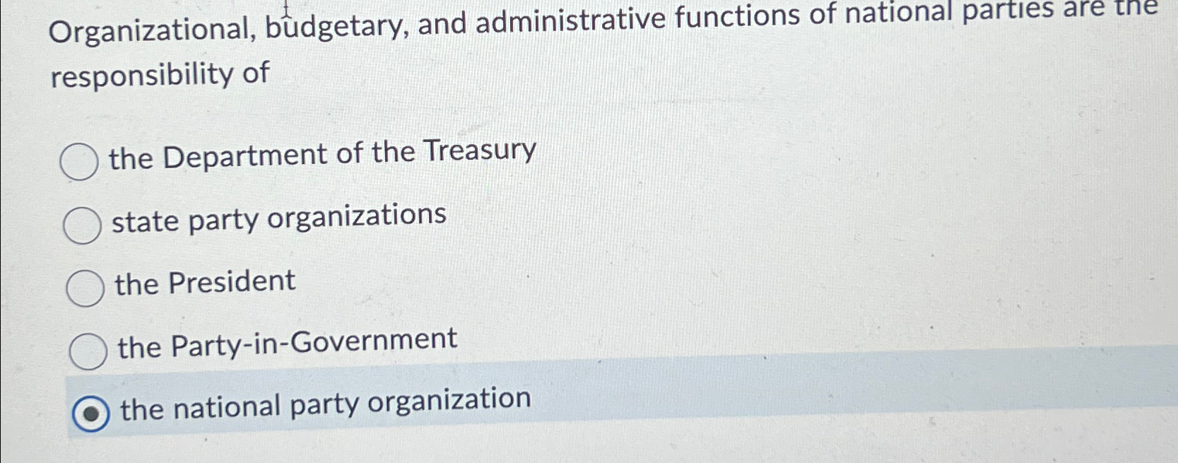 Solved Organizational, bûdgetary, ﻿and administrative | Chegg.com