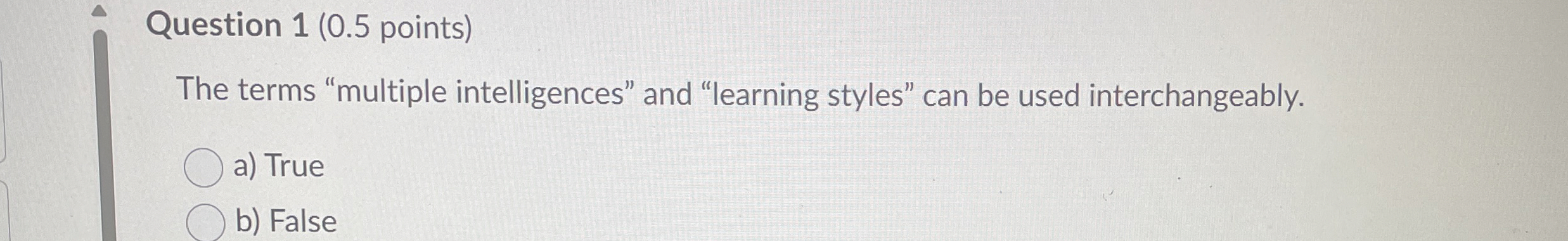 Solved Question 1 (0.5 ﻿points)The terms "multiple | Chegg.com