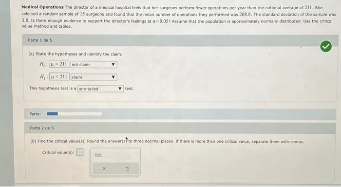 Solved Medical Operations The director of a medical hospital | Chegg.com