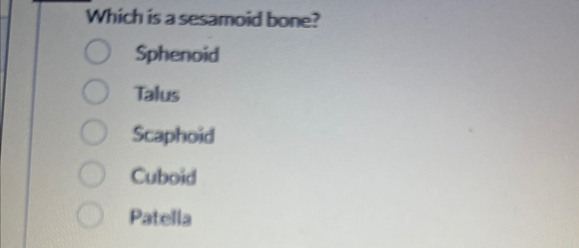 Solved Which is a sesamoid | Chegg.com