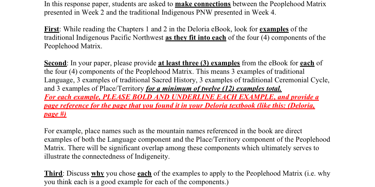 Solved In this response paper, students are asked to make | Chegg.com