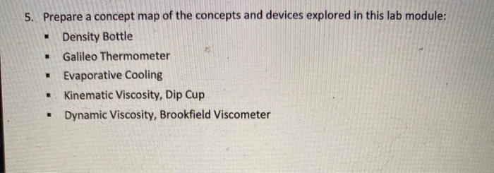 Solved . 5. Prepare a concept map of the concepts and | Chegg.com