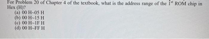 Solved 20 A computer system with an 8-bit address bus and an | Chegg.com