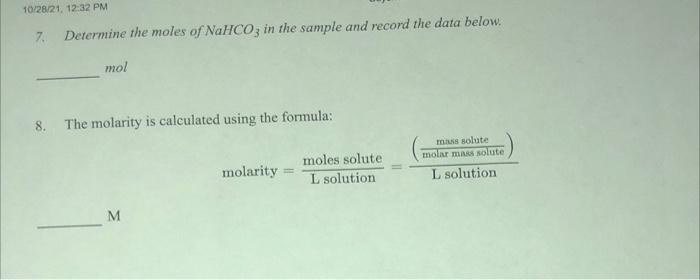 Solved 2-13: Creating a Solution of Known Molarity In this | Chegg.com