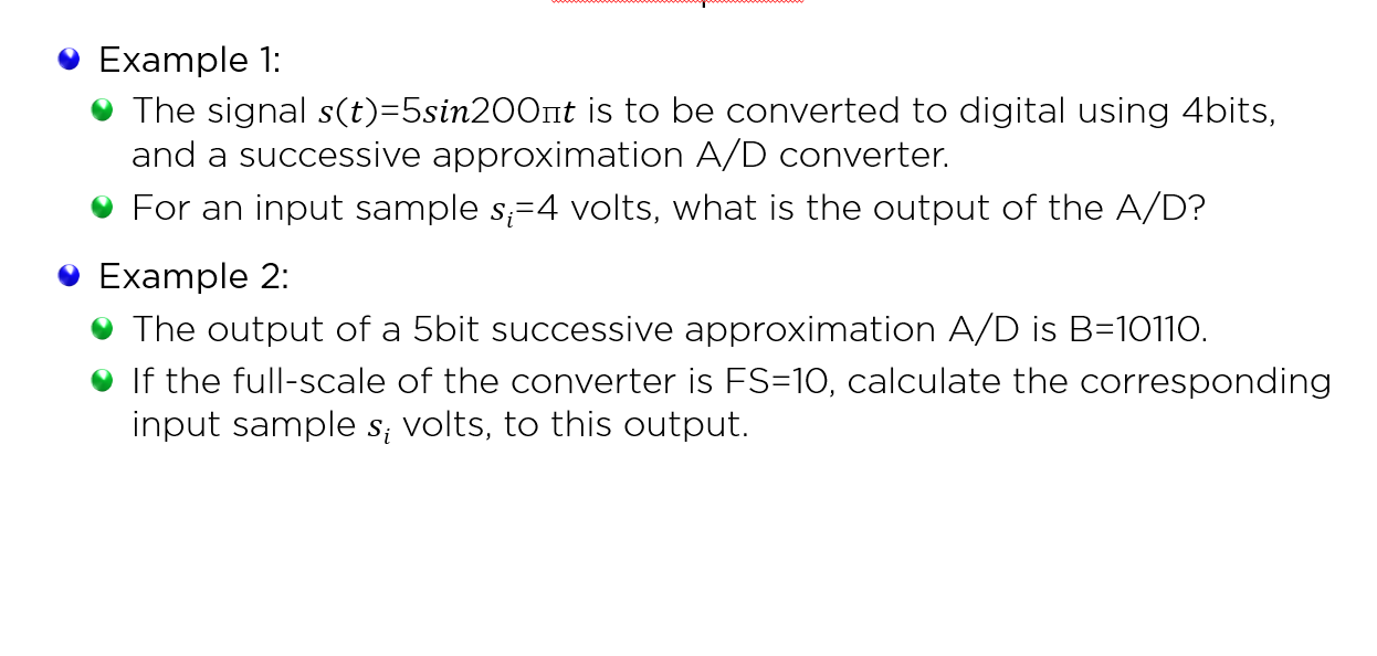 Example 1:The signal s(t)=5sin200nt ﻿is to be | Chegg.com
