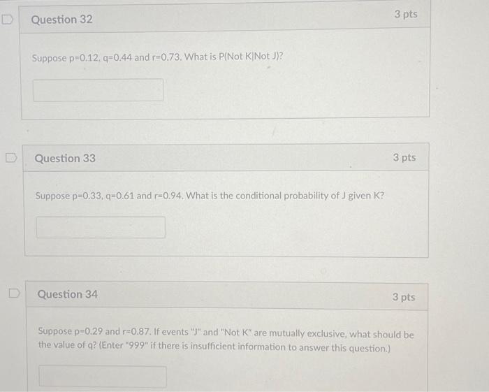 Solved Consider two events, denoted by A and B. The | Chegg.com
