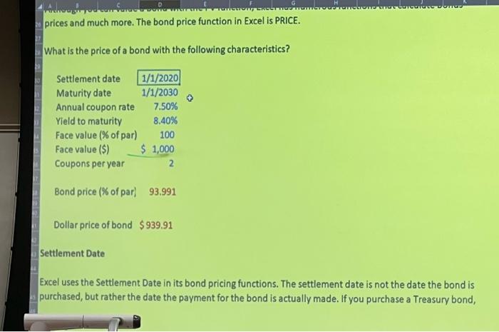 Solved prices and much more. The bond price function in | Chegg.com