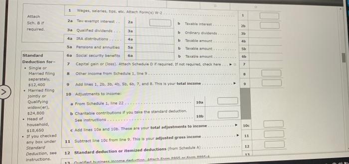 Instructions Form 1040 Schedule 1 2020 Tax Rate | Chegg.com